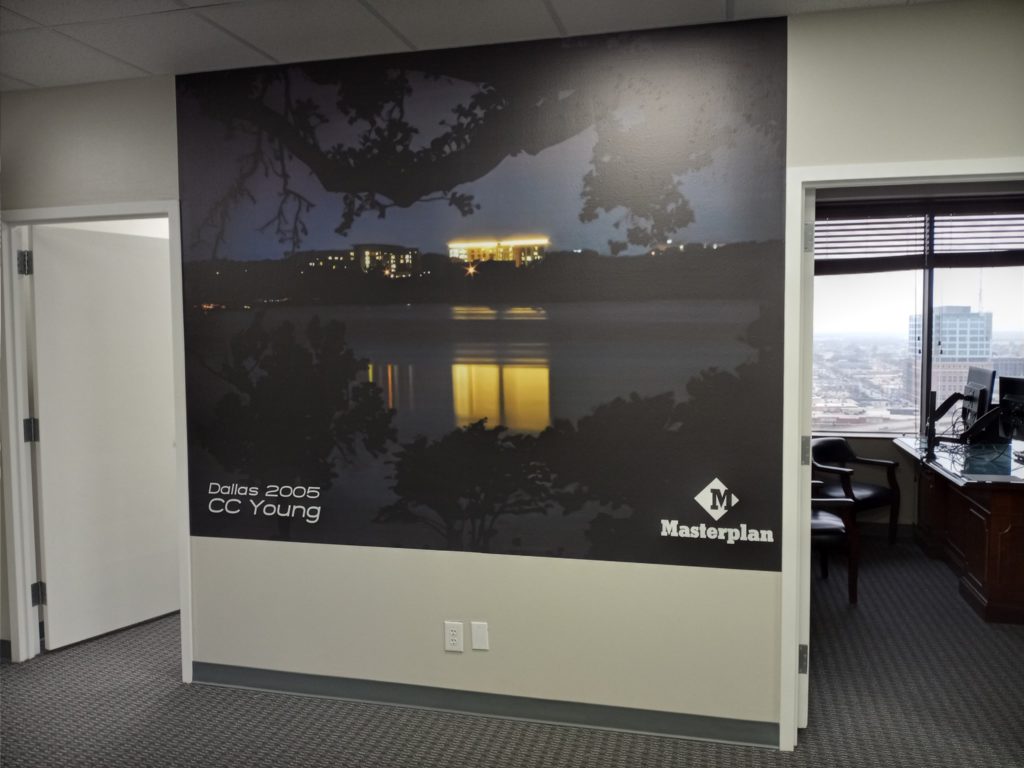 Custom Vinyl Wall Paper Murals | Office Wall Murals, Dallas Sign Install
